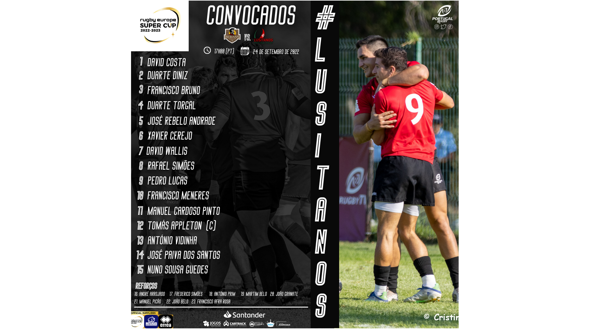PORTUGAL RUGBY - Iberians x Lusitanos: Equipa anunciada